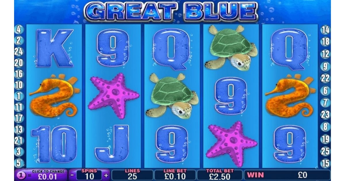 ⓻⓻⓻ PlayTech 의 Great Blue 슬롯 【무료 플레이】 RTP 및 보너스